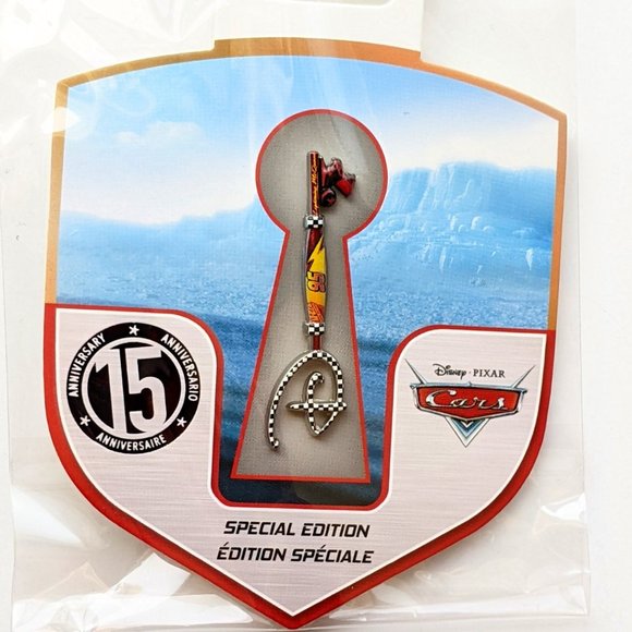 Disney | Jewelry | Cars Lightning Mcqueen 5th Anniversary Key Pin ...